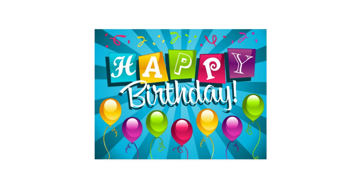 happy birthday postcard | Zazzle.com
