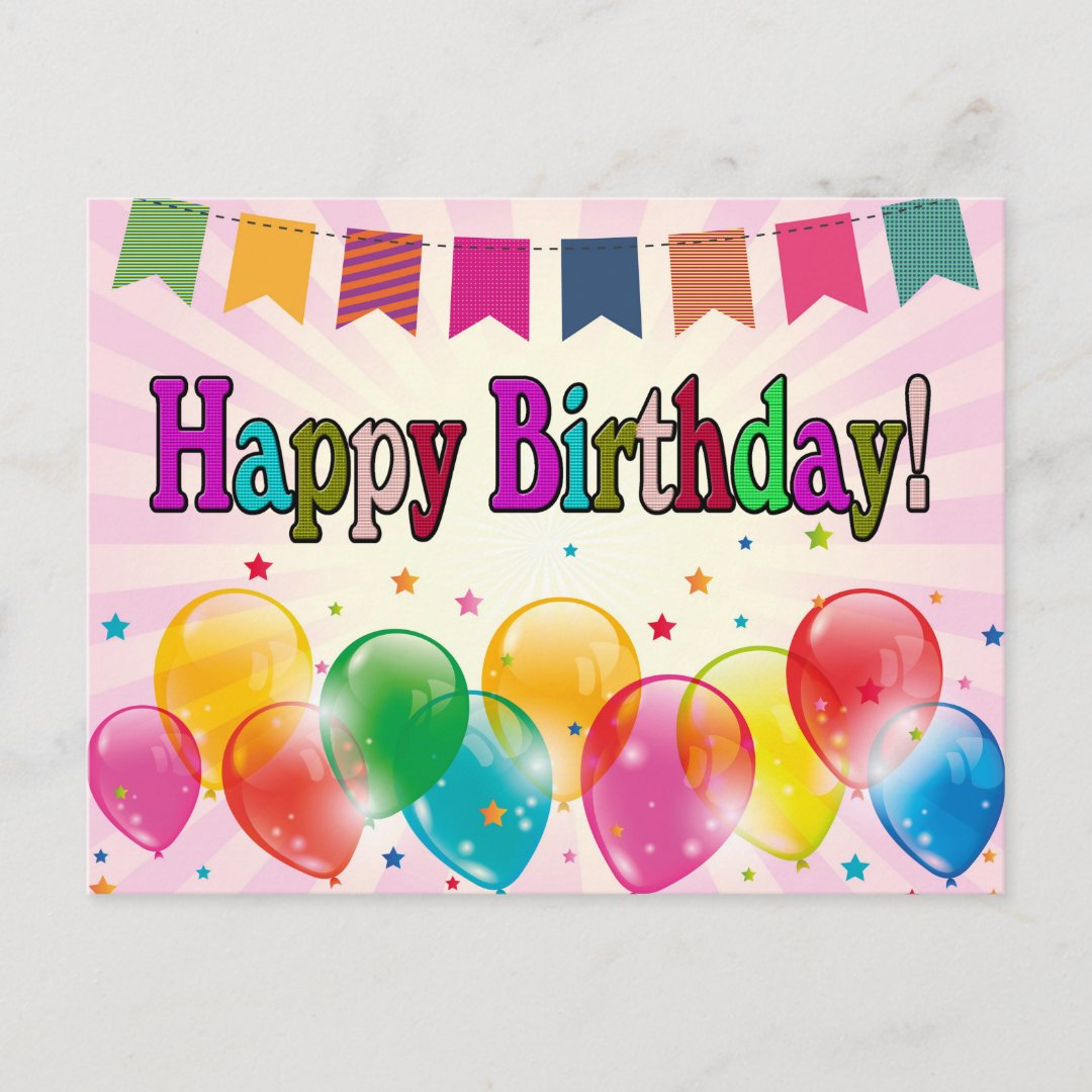 Happy Birthday Postcard | Zazzle