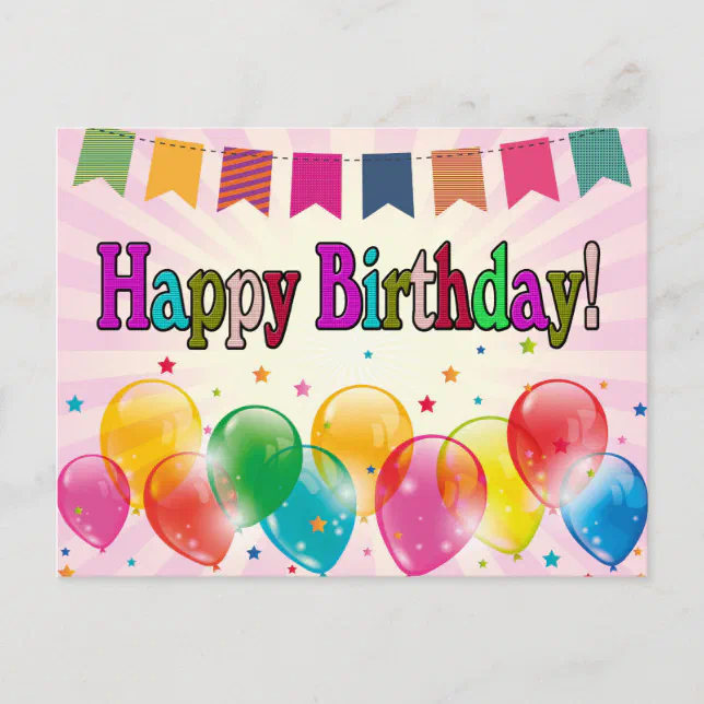 Happy Birthday Postcard | Zazzle