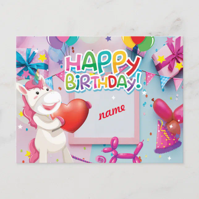 happy birthday postcard | Zazzle