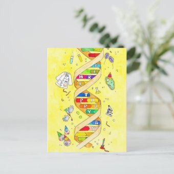 Happy Birthday postcard for science nerds | Zazzle