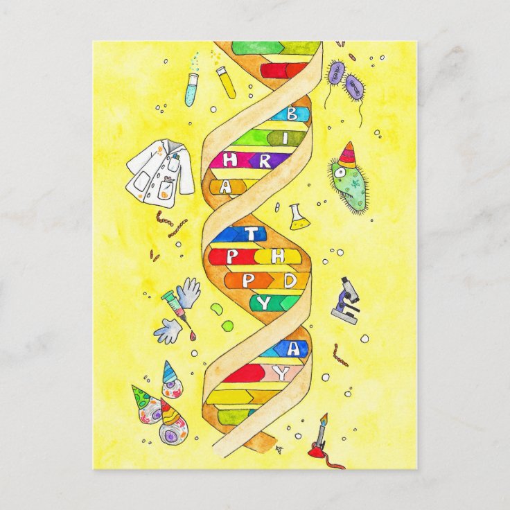 Happy Birthday postcard for science nerds | Zazzle