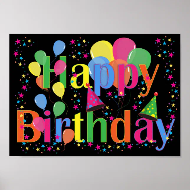 Happy birthday poster | Zazzle