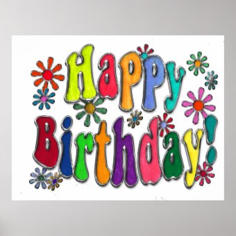 Happy Birthday Poster | Zazzle