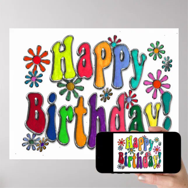 Happy Birthday Poster | Zazzle