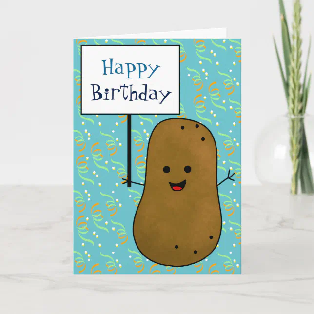 Happy Birthday Potato Card | Zazzle
