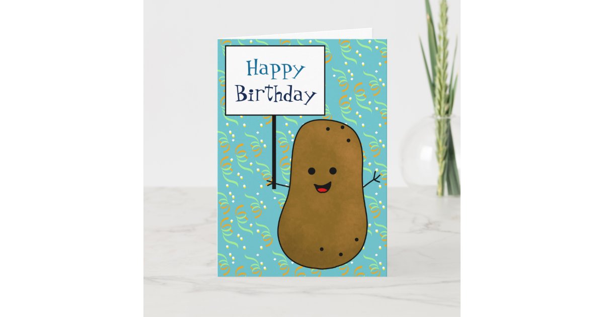 Happy Birthday Potato Card | Zazzle