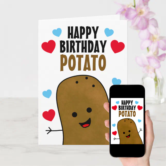 Happy Birthday Potato Card | Zazzle
