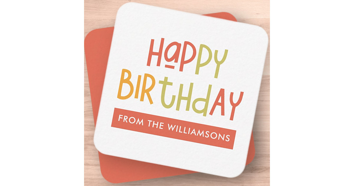 Happy Birthday Preppy Playful Fun Family Greeting Note Card | Zazzle
