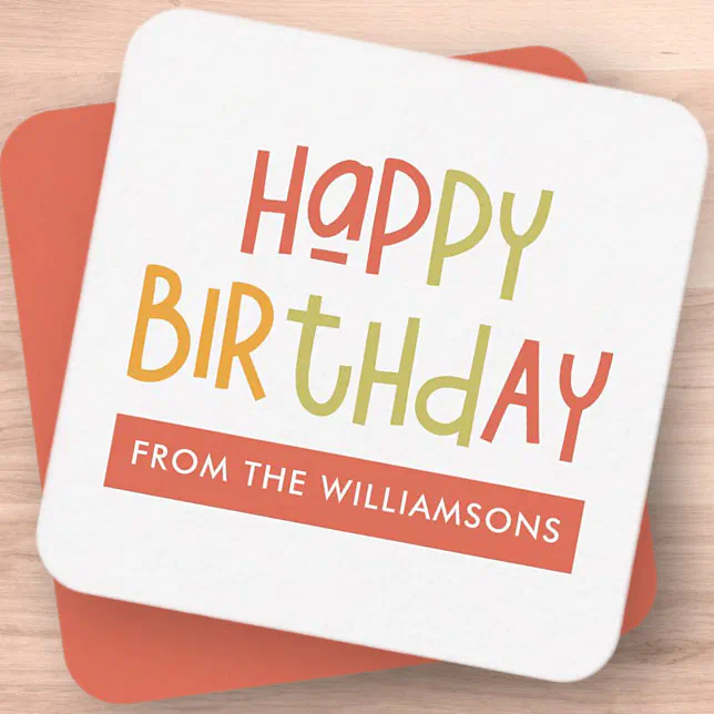 Happy Birthday Preppy Playful Fun Family Greeting Note Card | Zazzle