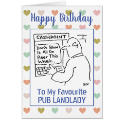 Happy Birthday Pub Landlady | Zazzle
