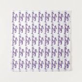 Happy Birthday Purple Script Selfie Background Tapestry | Zazzle