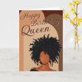 Happy Birthday Queen | Melanated Greeting Card | Zazzle