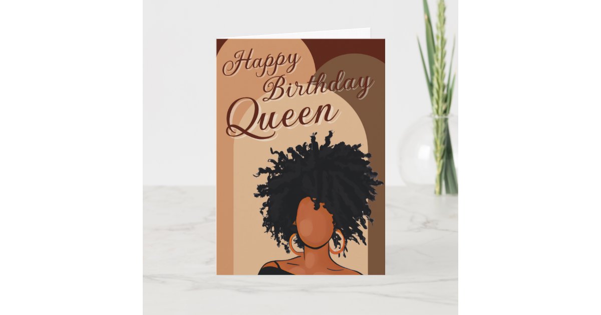 Happy Birthday Queen | Melanated Greeting Card | Zazzle