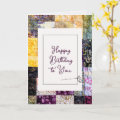 Happy Birthday Quilt Pattern with Needle Card | Zazzle