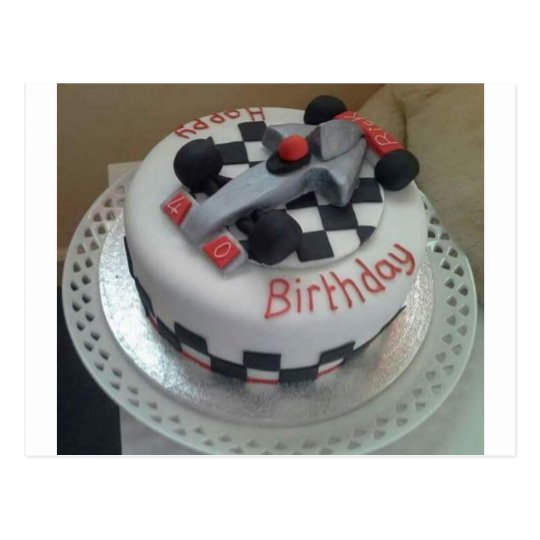 happy birthday racing car postcard | Zazzle.com