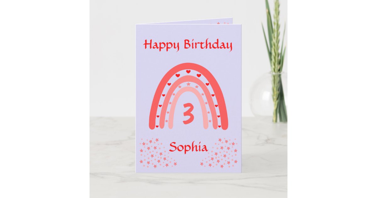 Happy Birthday Rainbow Age Card | Zazzle