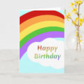 Happy Birthday Rainbow Card | Zazzle