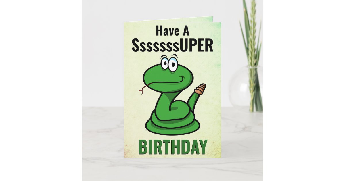 Happy Birthday Rattlesnake Card | Zazzle