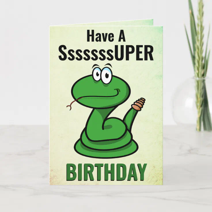 Happy Birthday Rattlesnake Card | Zazzle