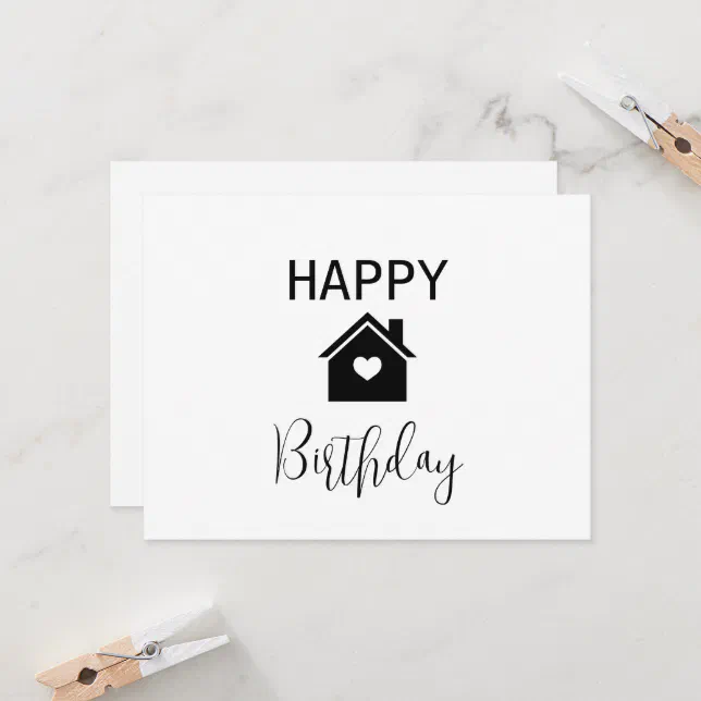 Happy Birthday Real Estate Card | Zazzle