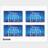 Happy Birthday Rectangular Sticker | Zazzle
