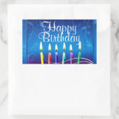 Happy Birthday Rectangular Sticker | Zazzle