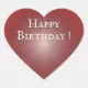 Happy Birthday Red Heart Glow Heart Sticker | Zazzle