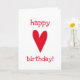 Happy Birthday! Red Heart Greeting Card | Zazzle