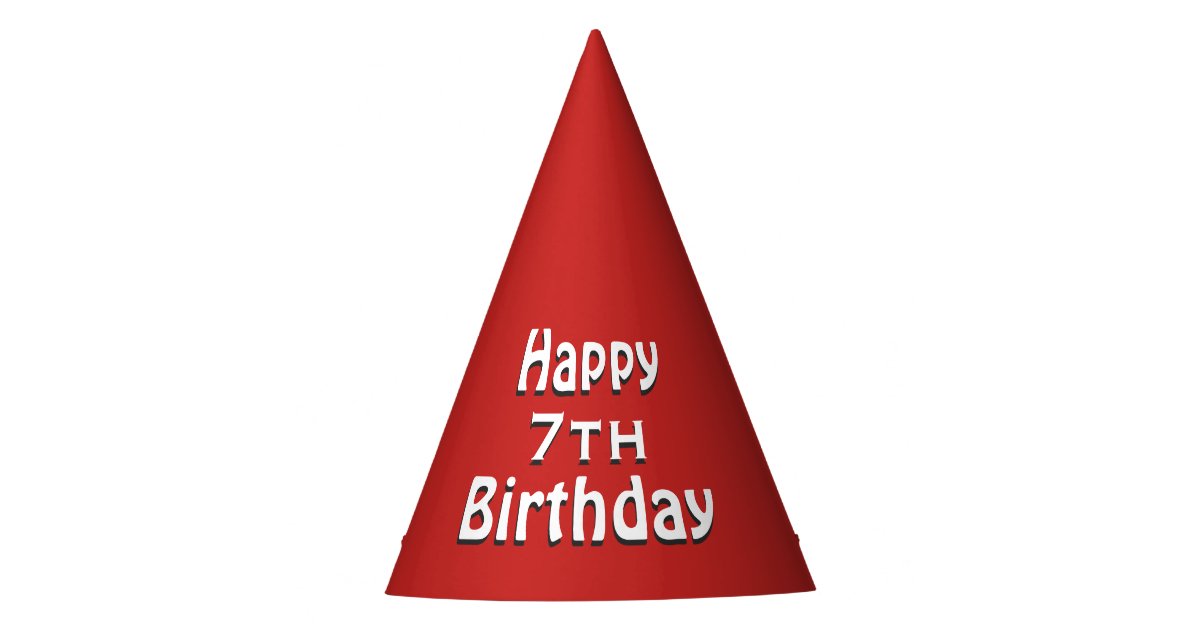 Happy Birthday Red Party Hat | Zazzle