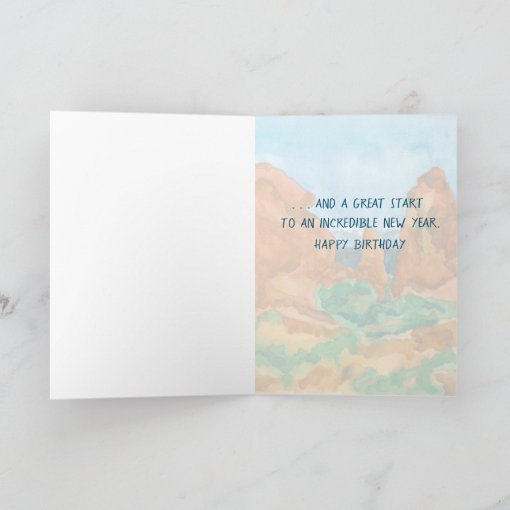 Happy Birthday Red Rock Moab Mountains Card | Zazzle