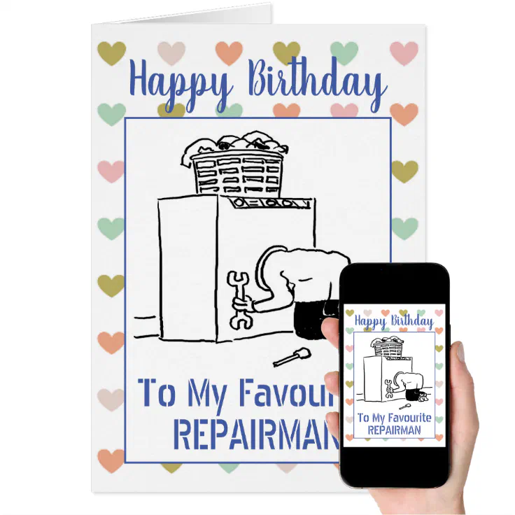 Happy Birthday Repairman | Zazzle