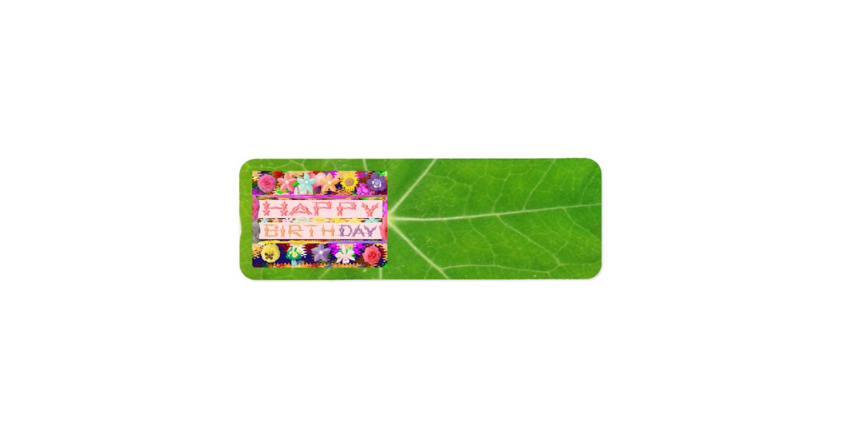 HAPPY Birthday Return Address Labels | Zazzle