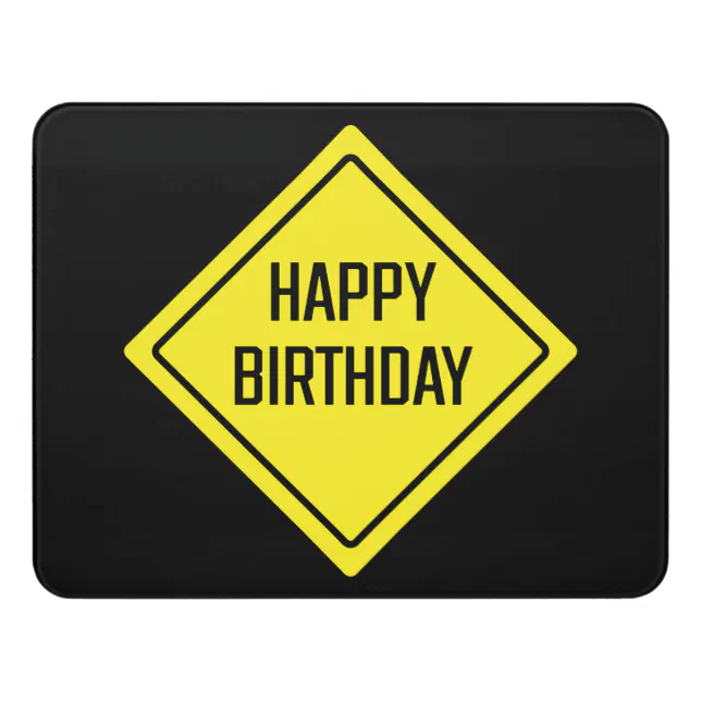 Happy Birthday | Road Sign | Modern Room Sign | Zazzle