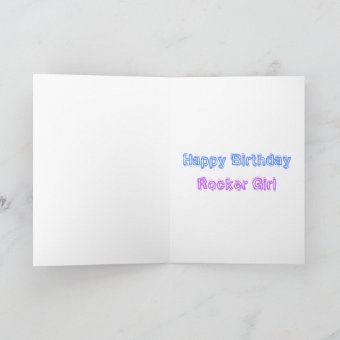 Happy Birthday Rocker Girl Card | Zazzle