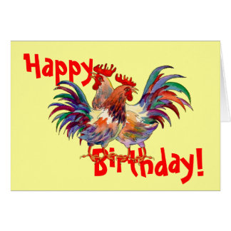 Rooster Happy Birthday Cards - Invitations, Greeting & Photo Cards | Zazzle