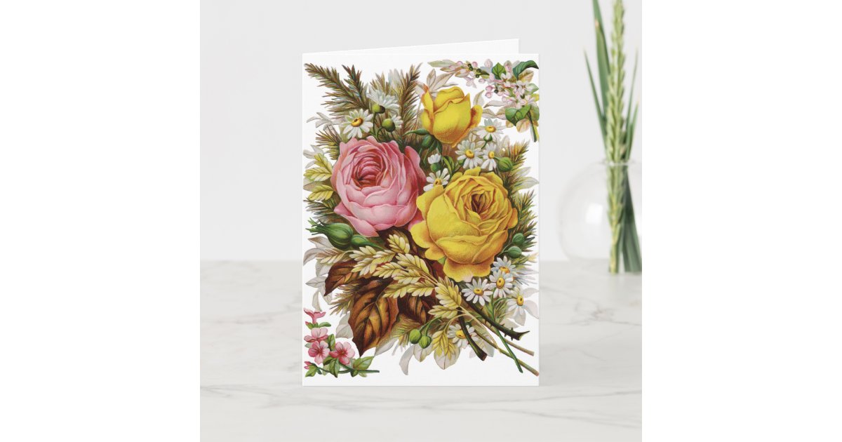 Happy Birthday Roses Card | Zazzle.com