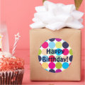 Happy Birthday - Round Sticker | Zazzle