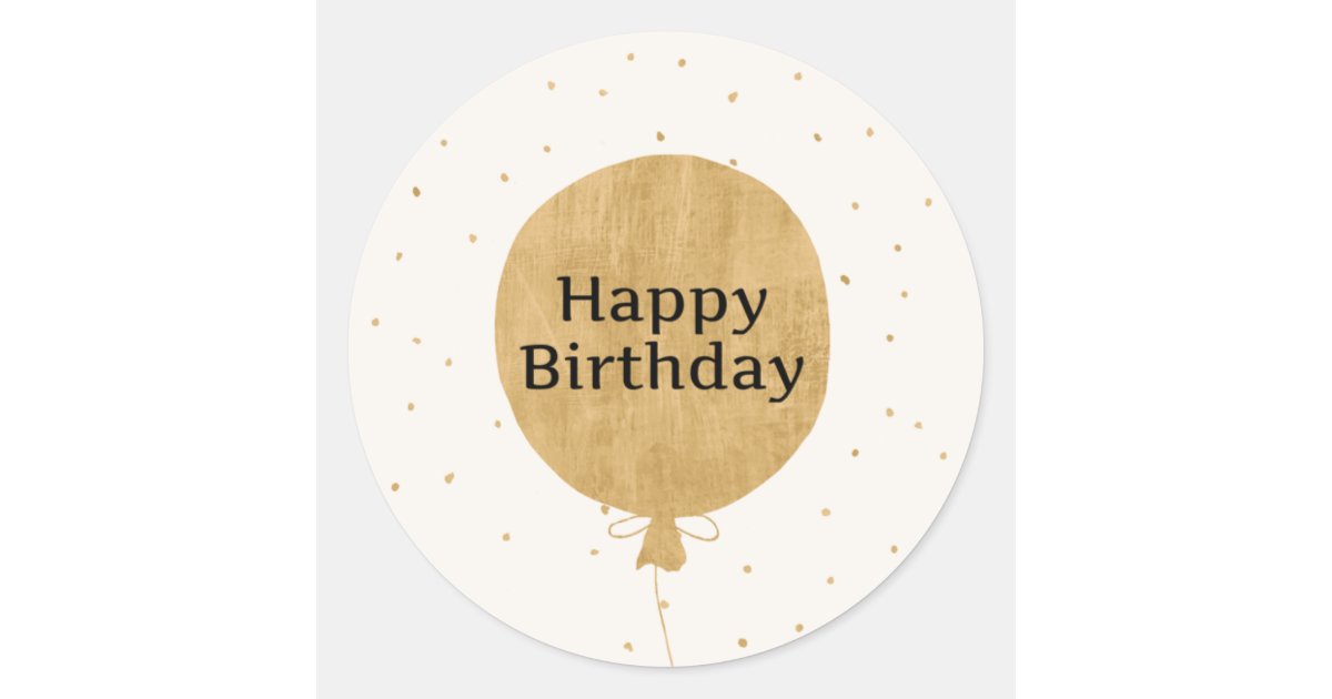 Happy Birthday Round Sticker Sheet | Zazzle