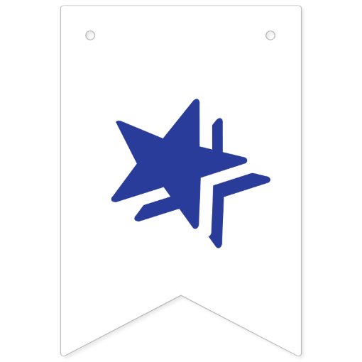 HAPPY BIRTHDAY Royal Blue And White Bunting Flags | Zazzle