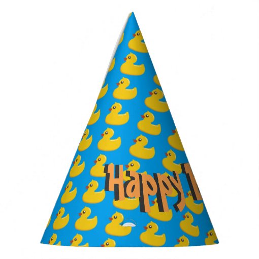 Happy Birthday Rubber Ducky! Party Hat | Zazzle