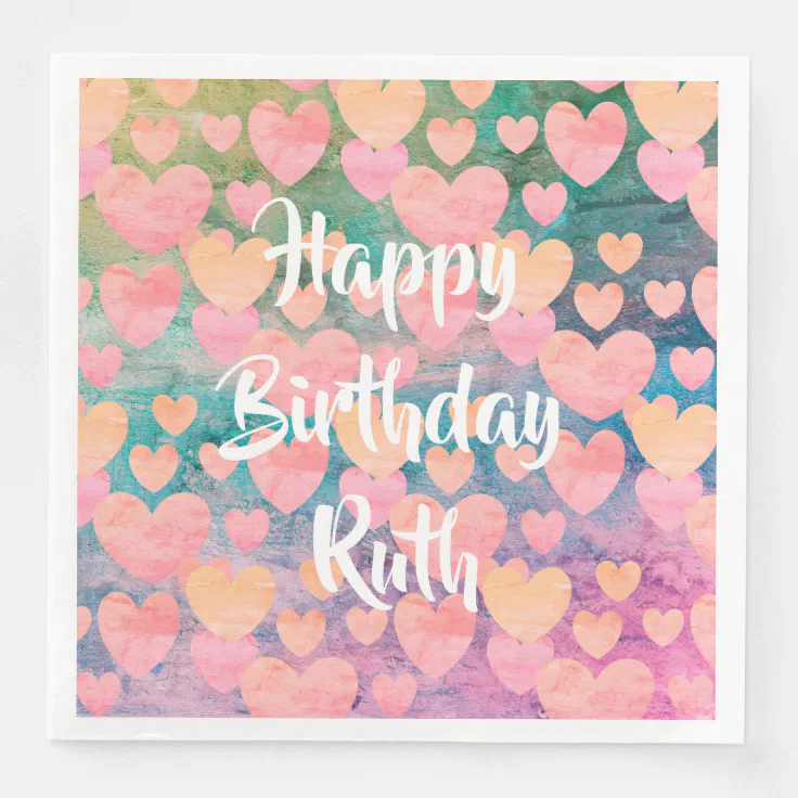 Happy Birthday #Ruth party napkins by DAL | Zazzle