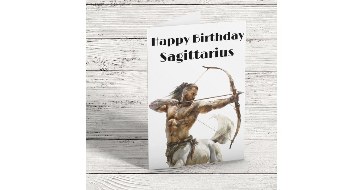 Happy Birthday Sagittarius Zodiac Centaur Card | Zazzle