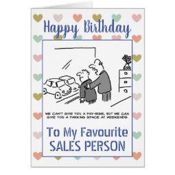 Happy Birthday Sales Person | Zazzle