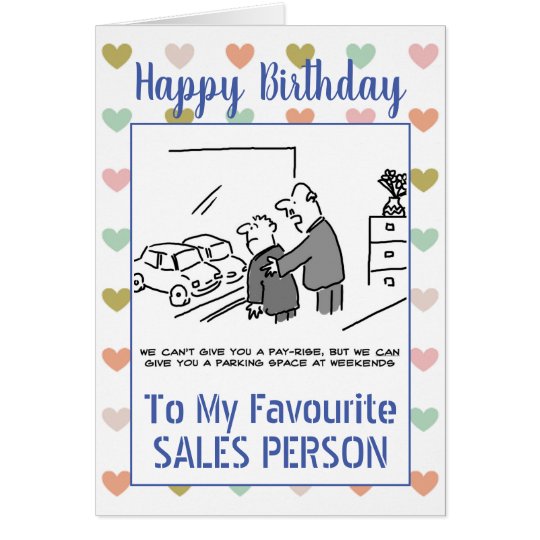 Happy Birthday Sales Person | Zazzle.com