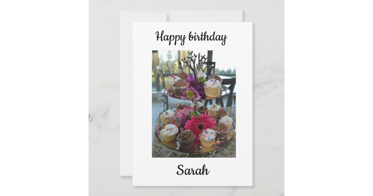 Happy birthday Sarah Card | Zazzle