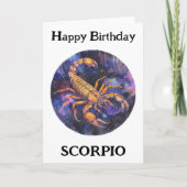 Happy Birthday Scorpio Zodiac Card | Zazzle