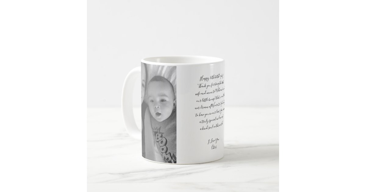 Happy Birthday Script Photo Baby Mum Birthday Gift Coffee Mug | Zazzle