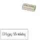 Happy Birthday Script Text Template Rubber Stamp | Zazzle