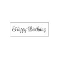 Happy Birthday Script Text Template Self-inking Stamp | Zazzle